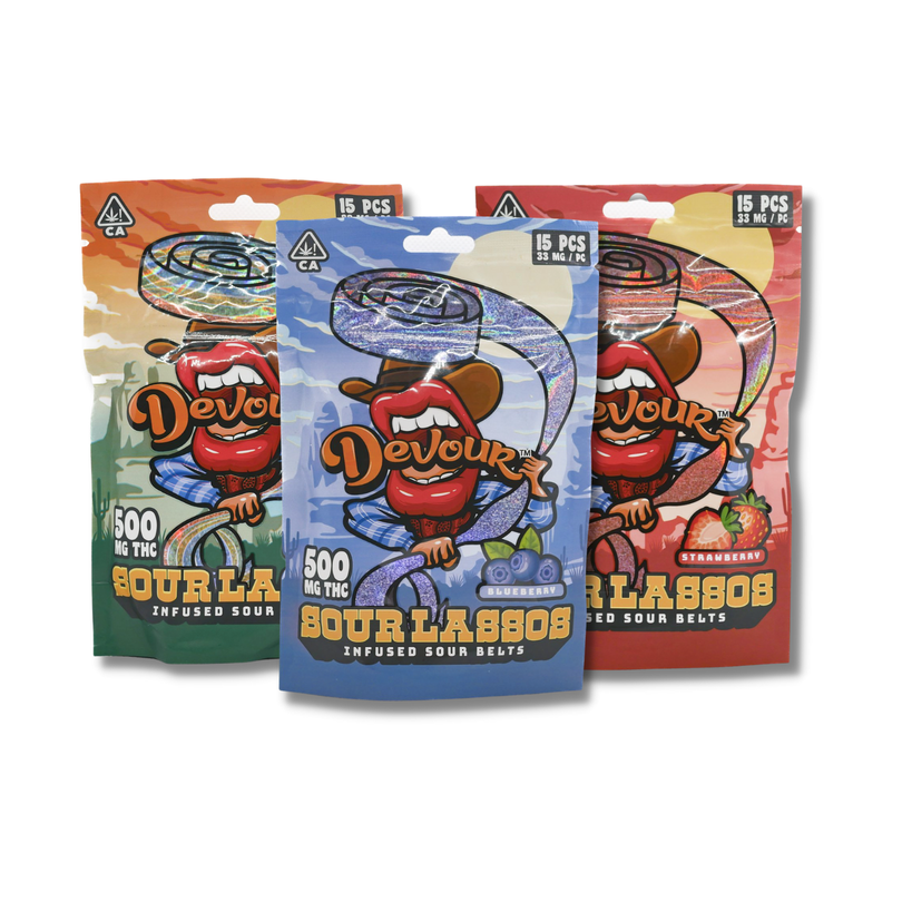 Devour Sour Belts 500mg | WowRochester Edibles